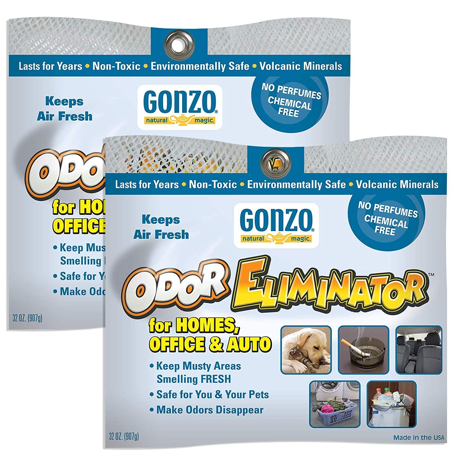 Gonzo Natural Magic Odor Eliminating Volcanic Rocks for Homes - 2 Pack ...
