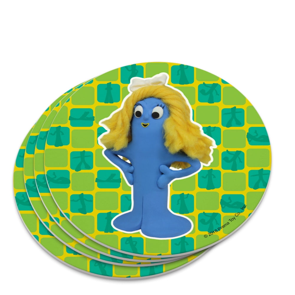 Goo Blue Mermaid Gumby Clay Art Novelty Coaster Set - Walmart.com