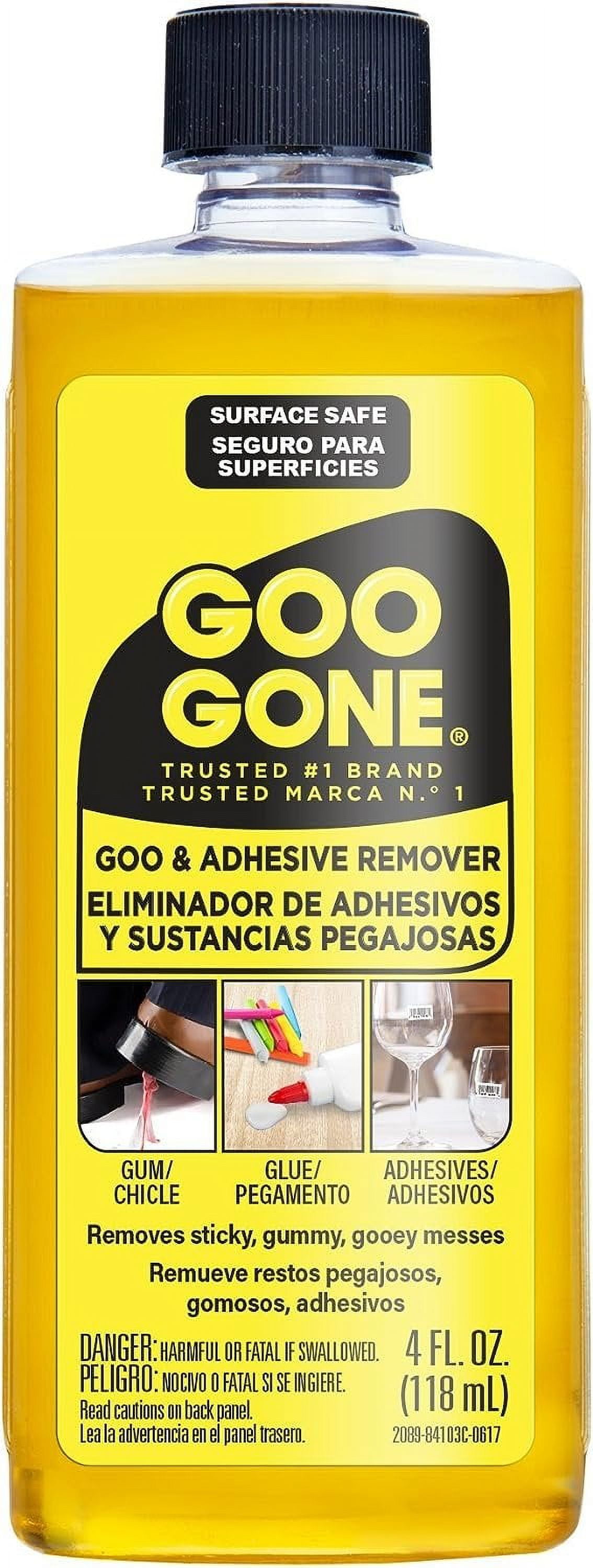 Goo Gone Original Adhesive Remover - 4 Ounce - Surface Safe Adhesive ...