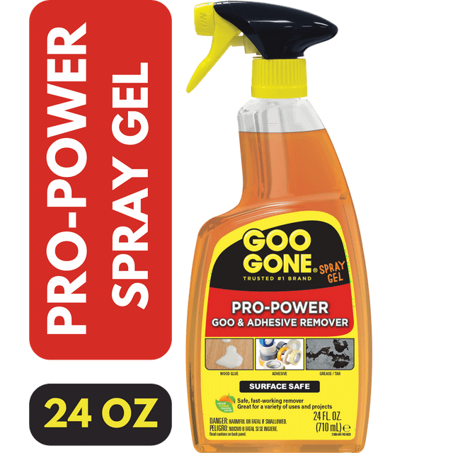 Goo Gone Pro-Power Heavy Duty Tape, Adhesive & Grease Remover Spray Gel ...