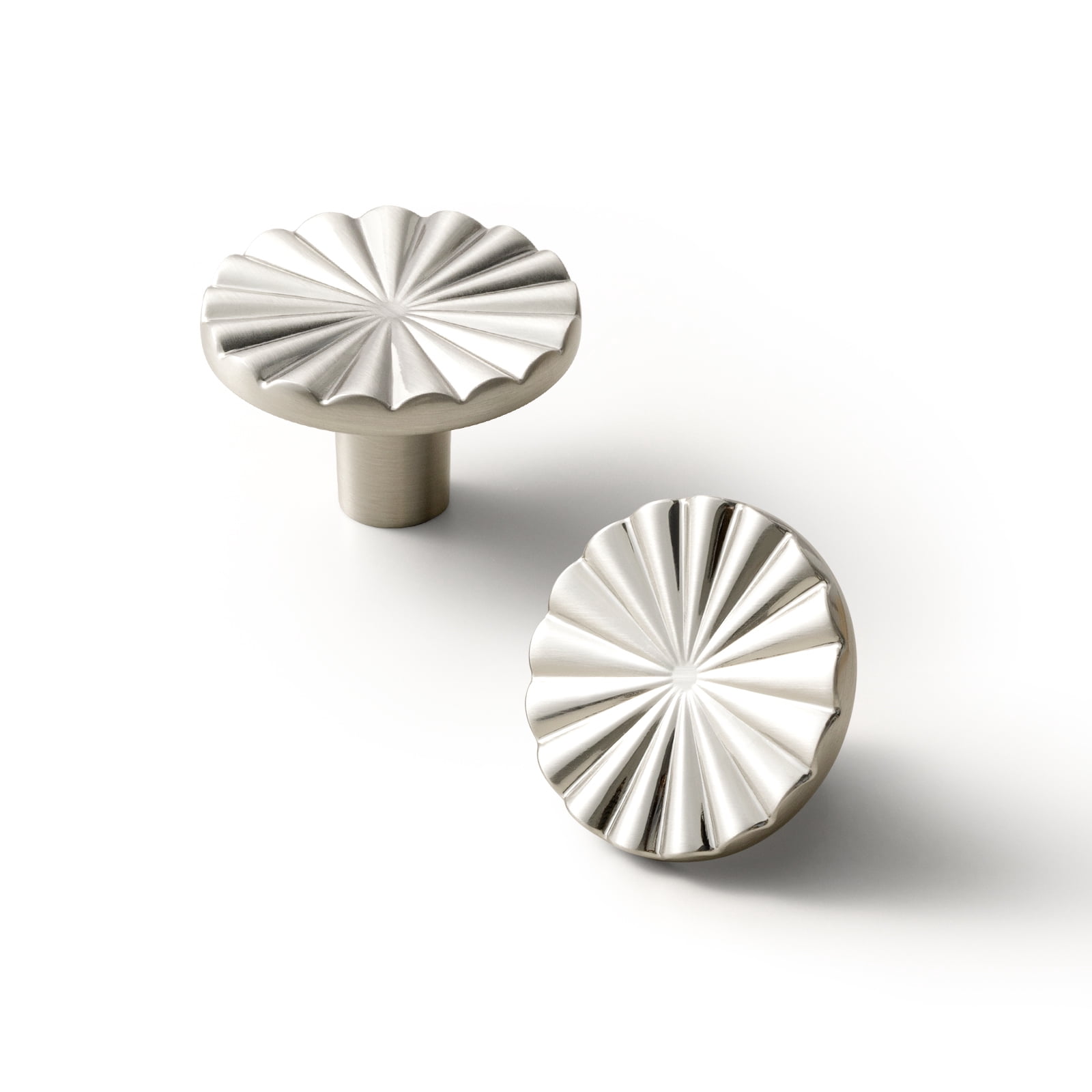 Goo-Ki 12 Pack 1.5"(38mm) Diameter Satin Nickel Kitchen Cabinet Knob ...