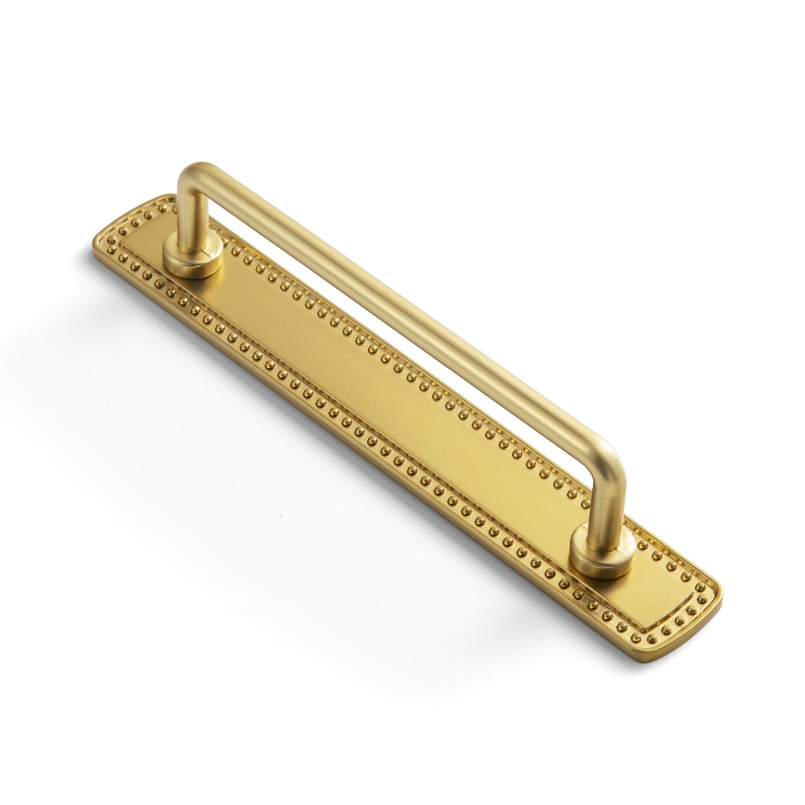Goo-Ki 2 Pack Brushed Gold Cabinet Pulls with Backplate, 5"(128mm) Hole ...