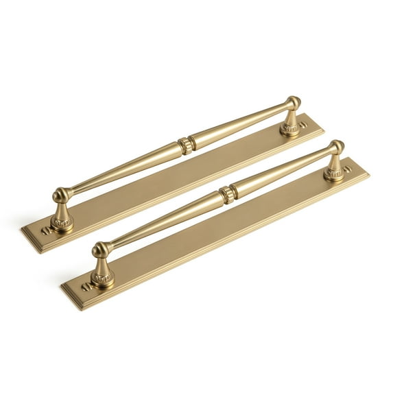 Goo-Ki 2 Pack Champagne Bronze Cabinet Pulls with Backplate, 7.6"(192mm ...