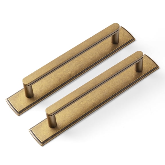 Goo-Ki 6 Pack Antique Brass Cabinet Handles 3.78''Hole Center Burnished ...