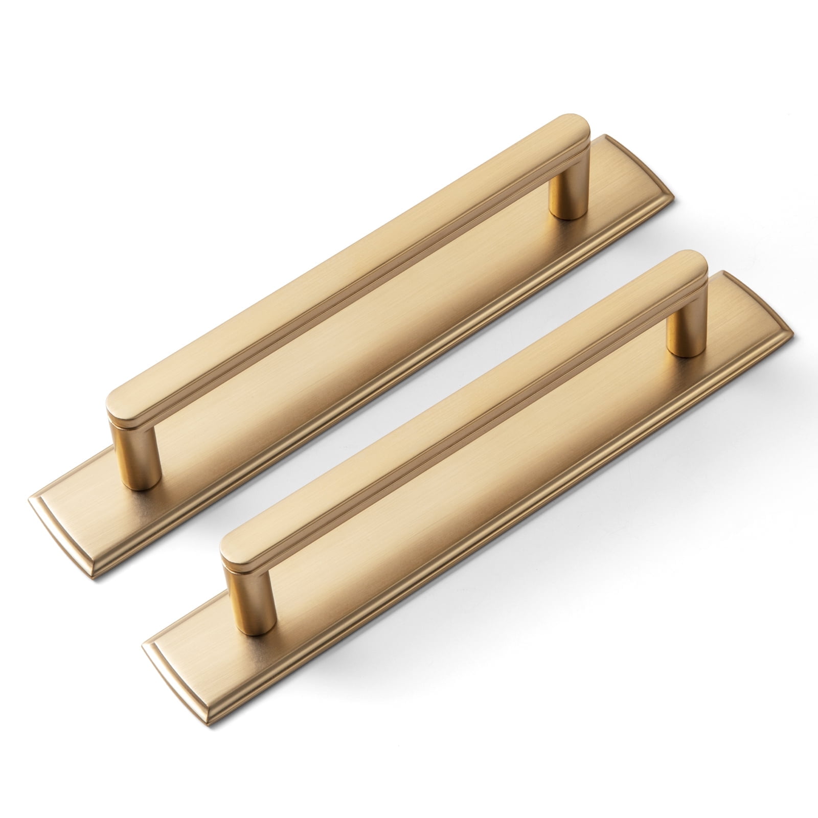 Goo-Ki 5'' Hole Center Champagne Bronze Cabinet Pulls with Backplate ...