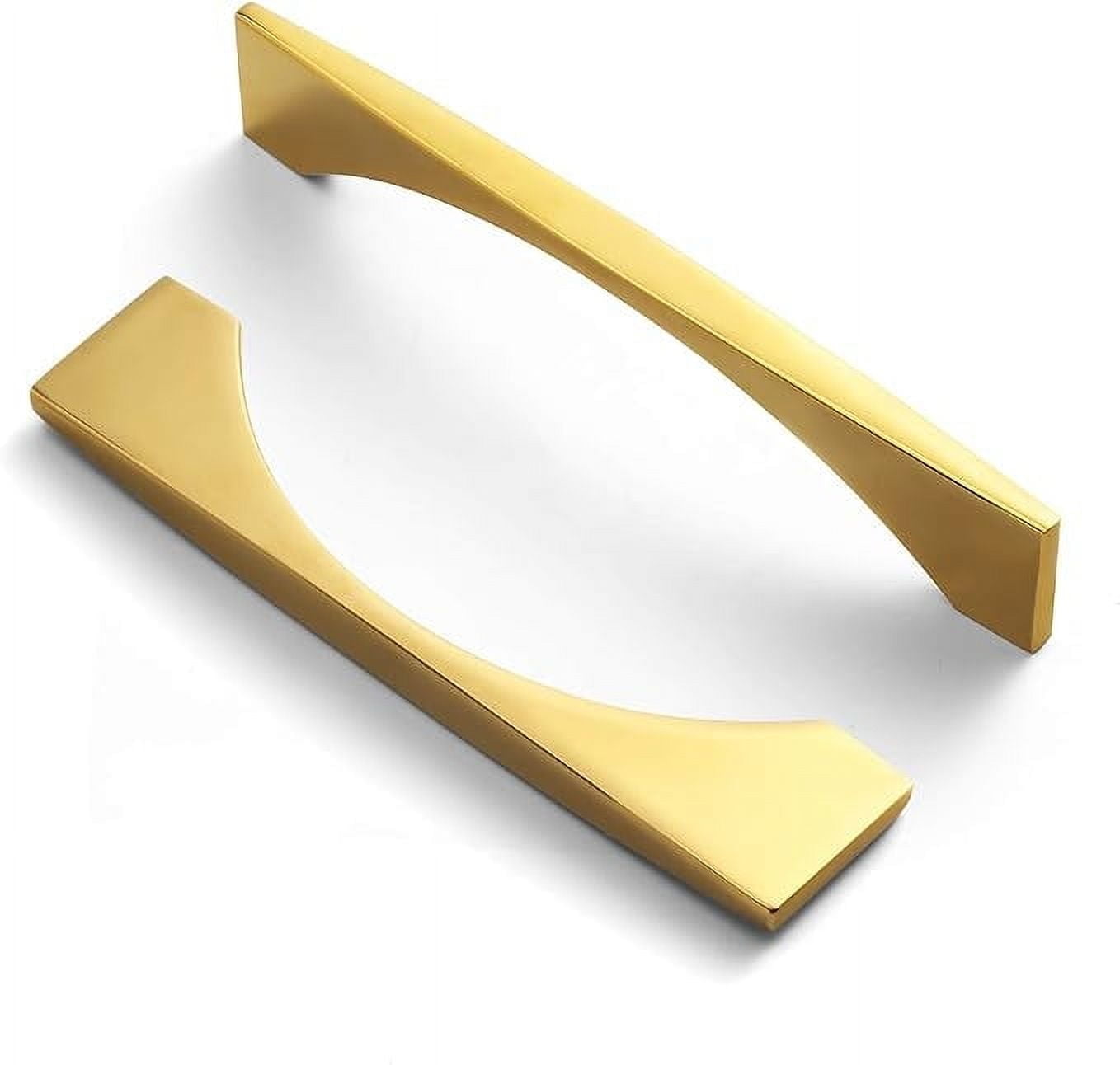 Goo-Ki 6 Pack 5"(128mm) Hole Center Polished Gold Cabinet Pulls, Modern ...