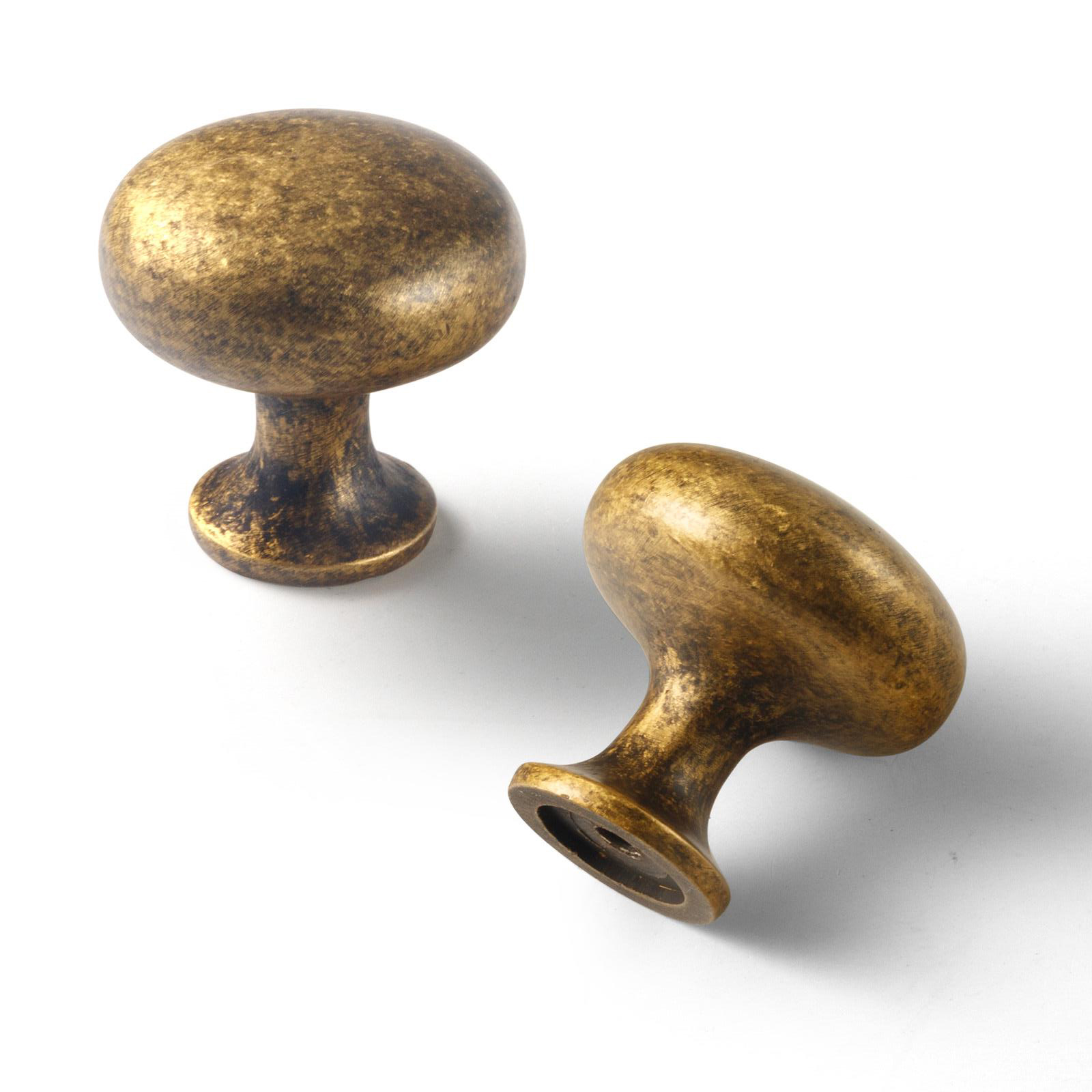 Goo-Ki 6 Pack Antique Brass Cabinet Knobs Burnished Court Drawer ...