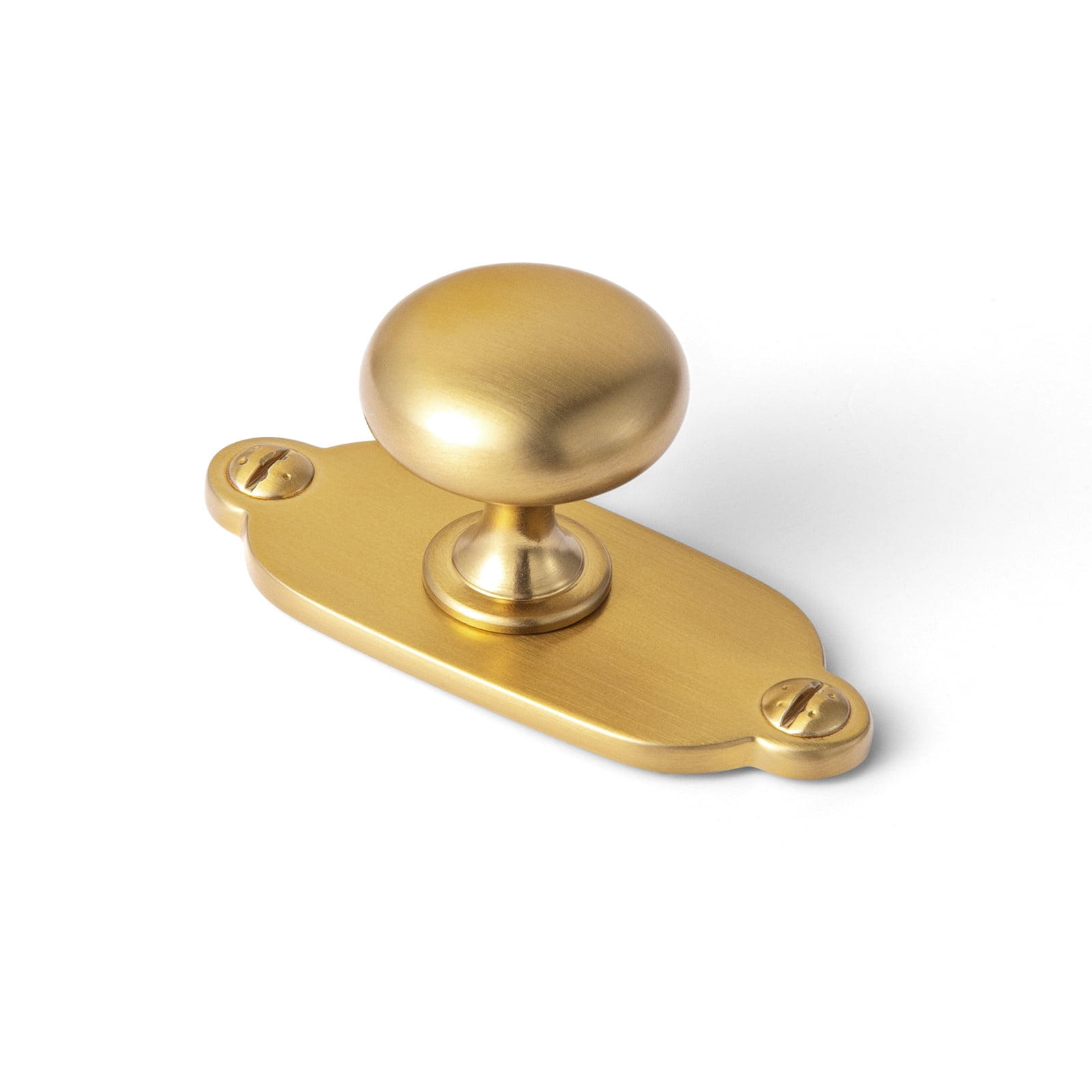 Goo-Ki 6 Pack Brushed Gold Cabinet Knobs with Backplate for Drawer ...