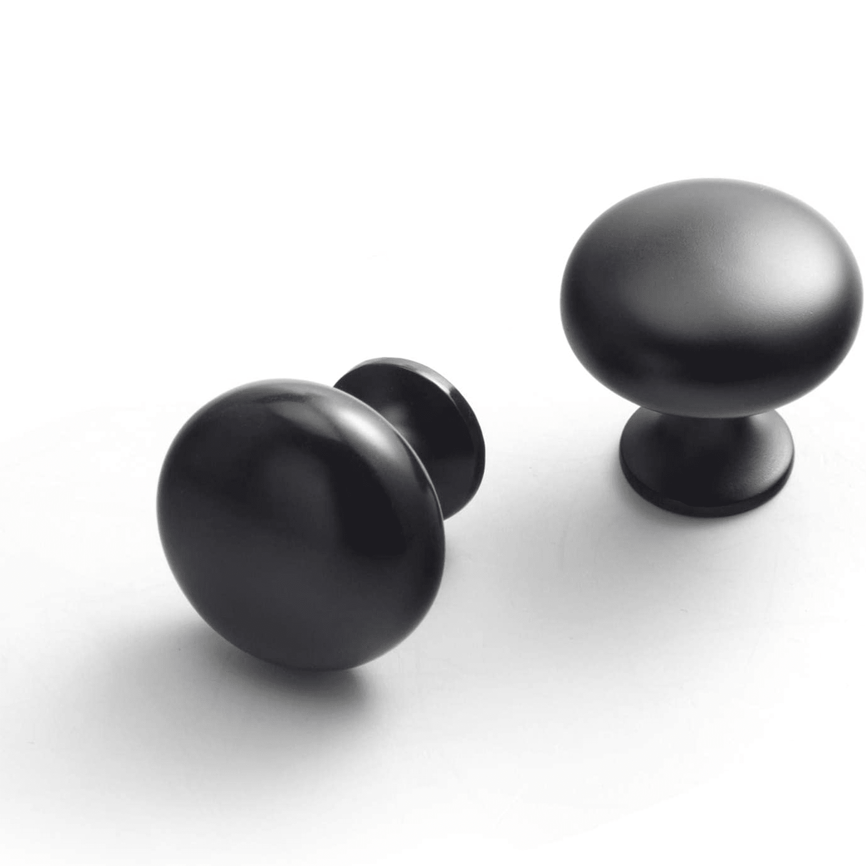 Goo-Ki 6 Pack Matte Black Round Classic Cabinet Knobs Hardware for ...