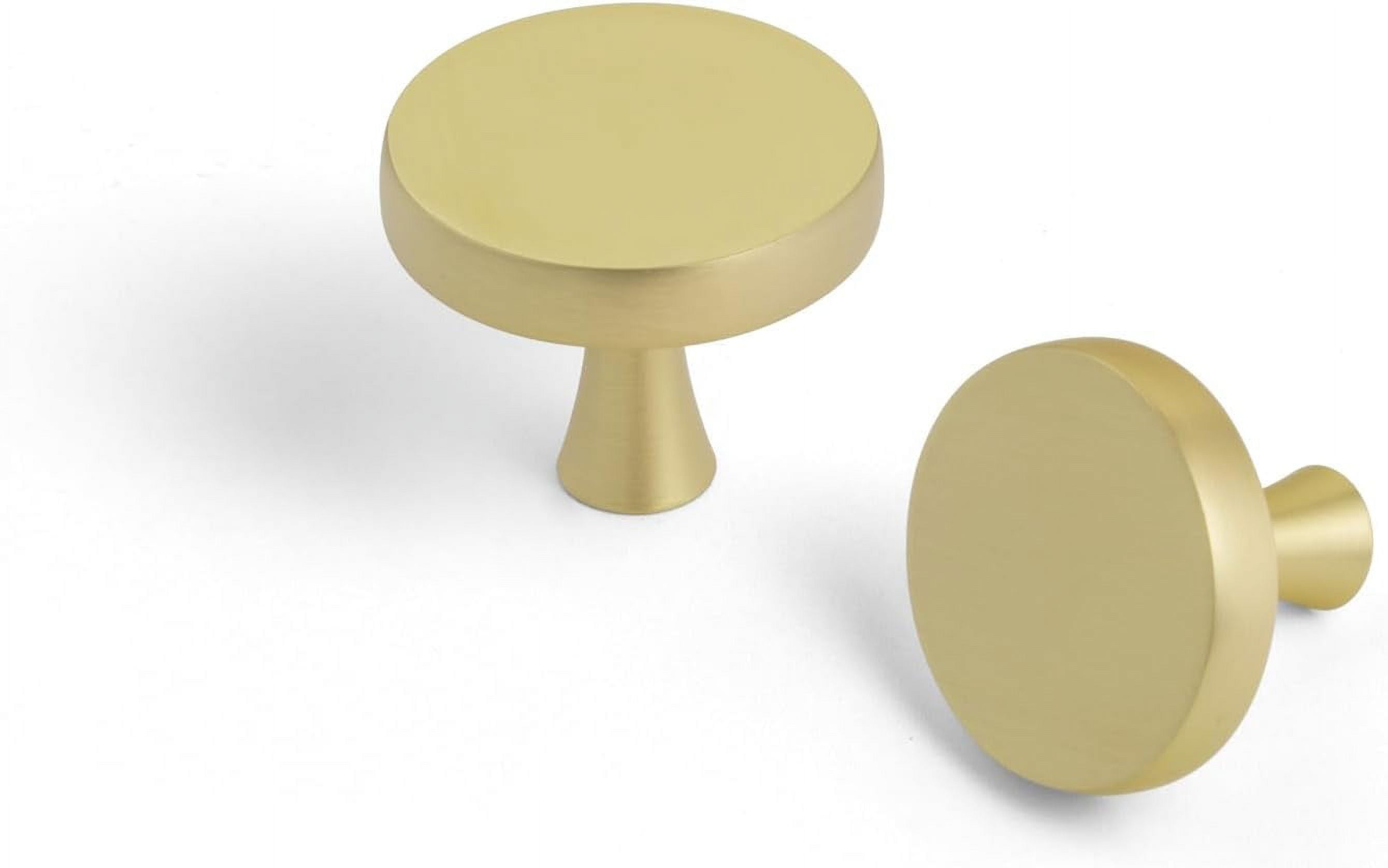 Goo-Ki 6 Pack Satin Gold Charm Brushed Brass Cabinet Knobs - Stylish Drawer Pulls for Modern ...