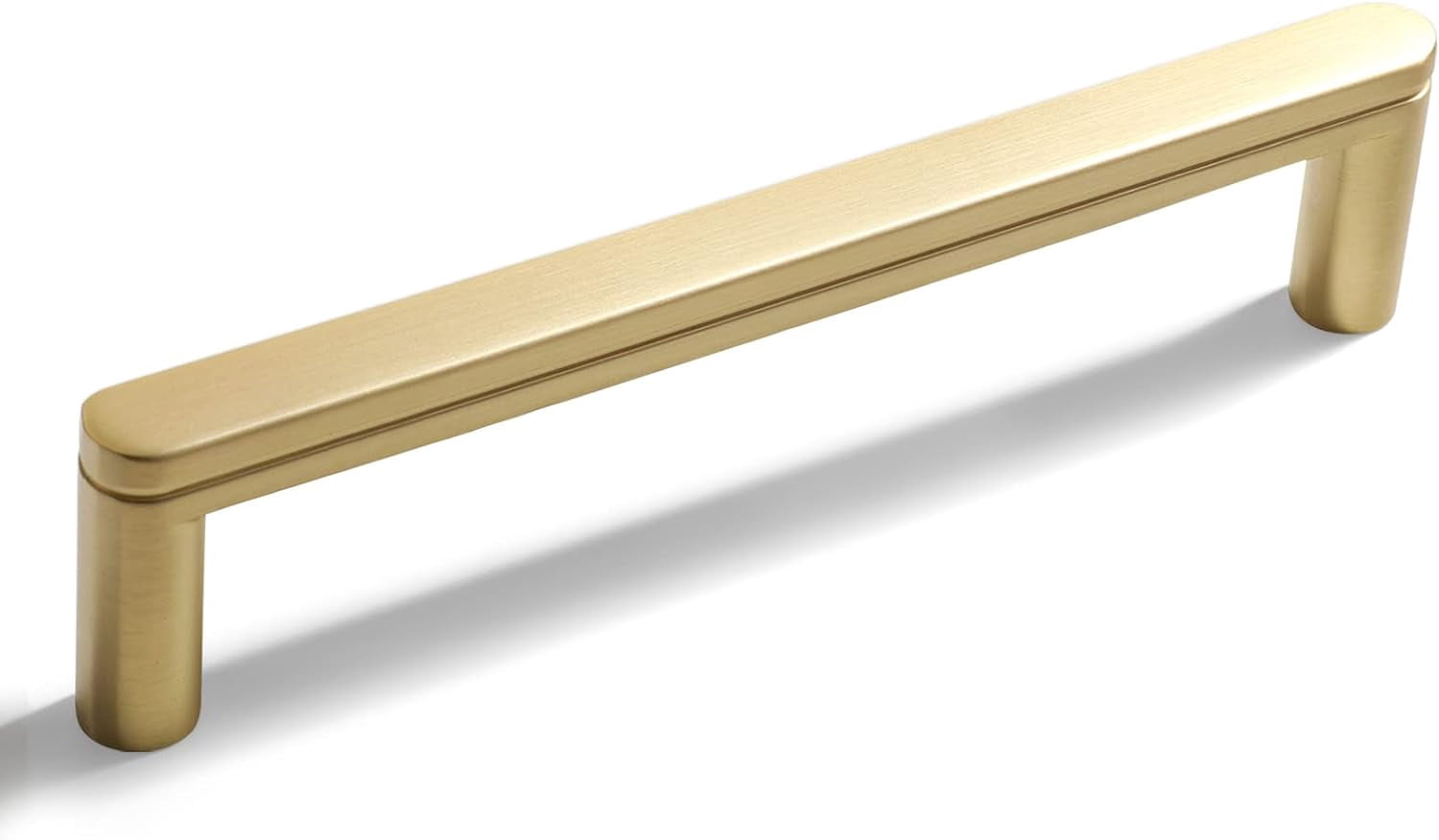 Goo-Ki Brushed Brass Kitchen Cabinet Handles,Modern Carved Drawer Pulls ...
