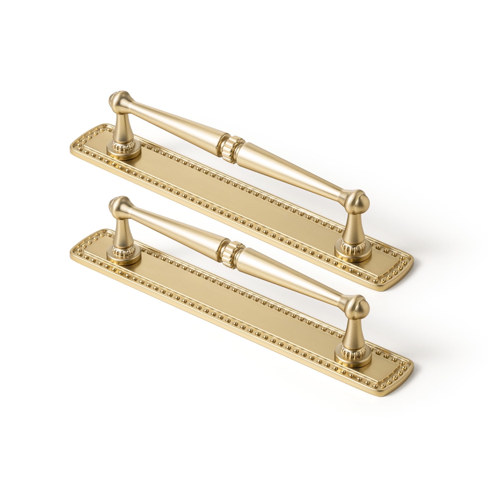 Goo-Ki Champagne Bronze Cabinet Drawer Pulls with Backplate Spacer, 5 ...
