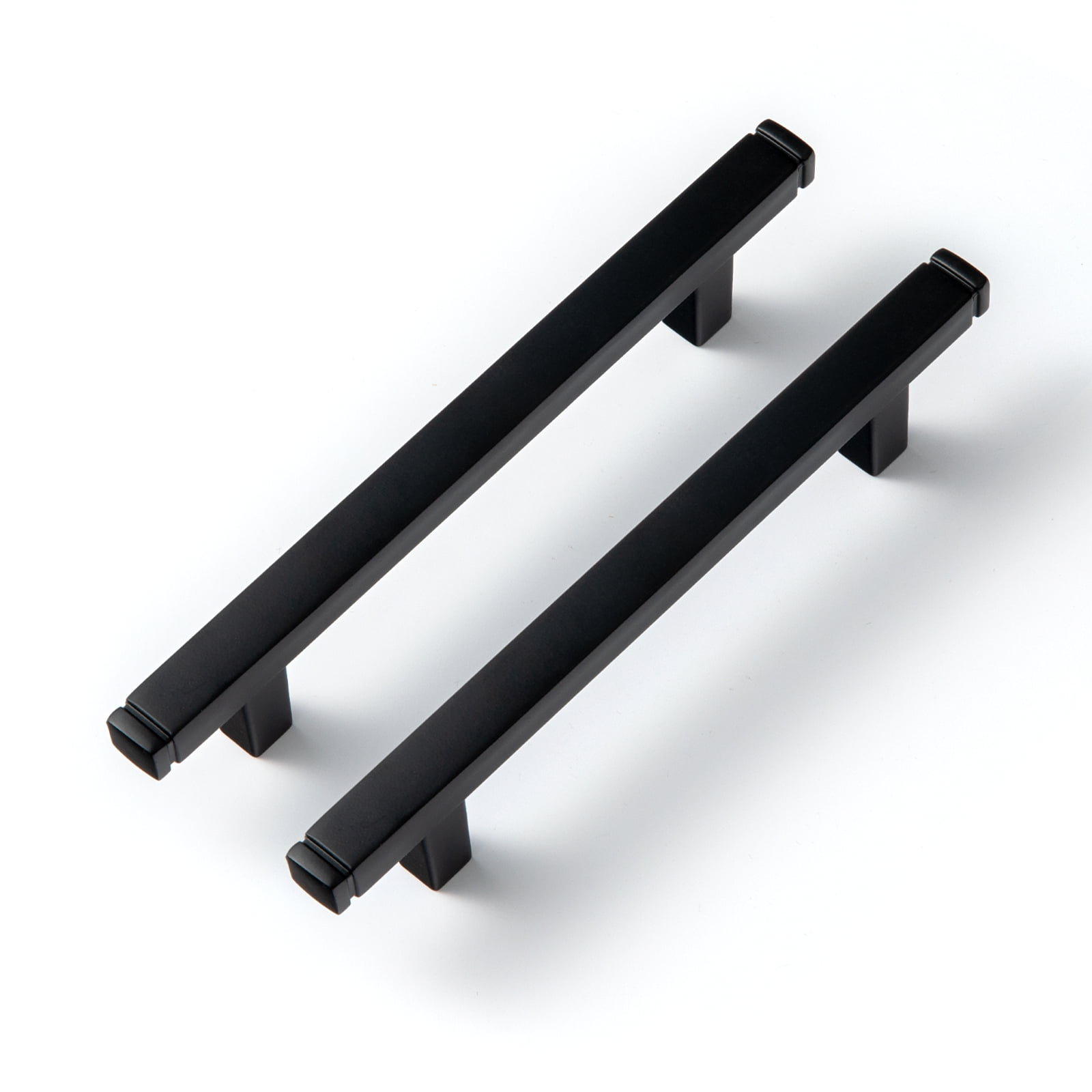 Goo-Ki Matte Black Drawer Handles 3.8 in (96mm) Hole Centers Straight ...