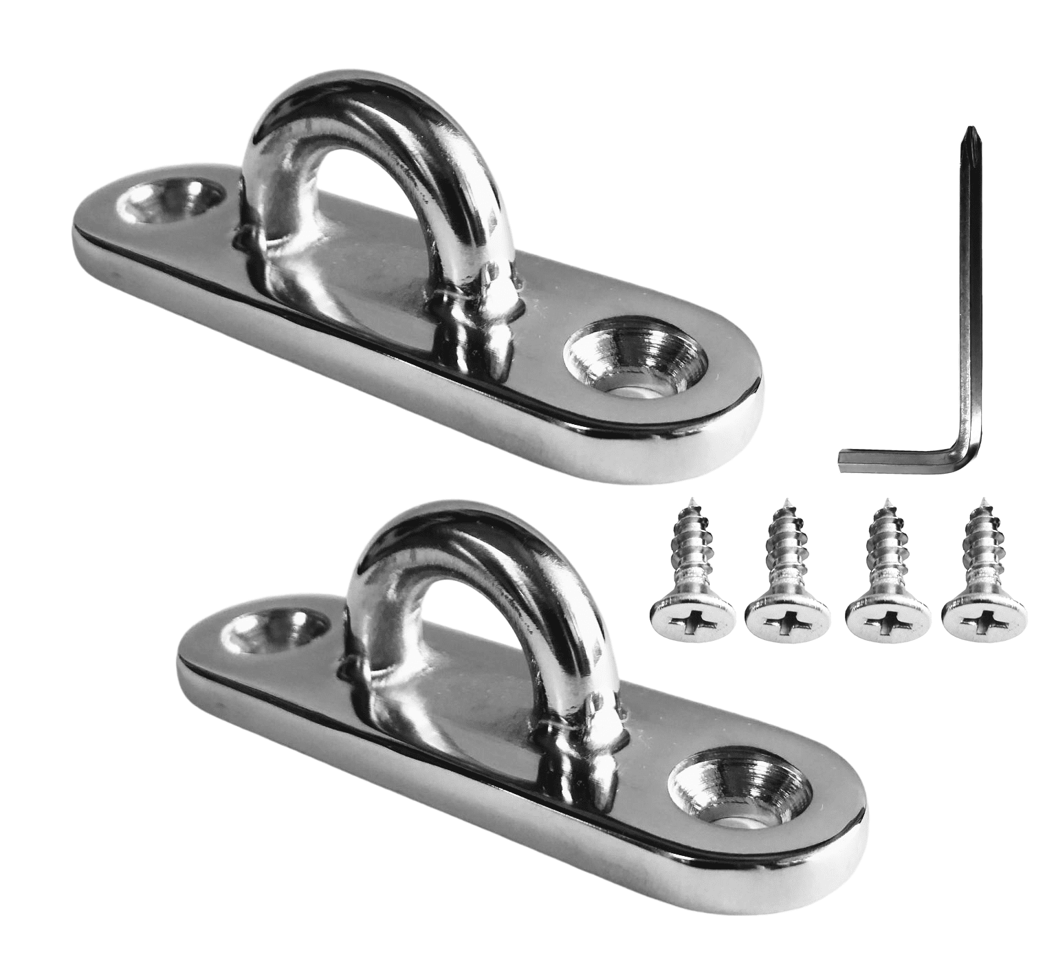 GooMeng 316 Stainless Marine Grade 75mm Heavy Duty Boat Pad Eye Hooks ...