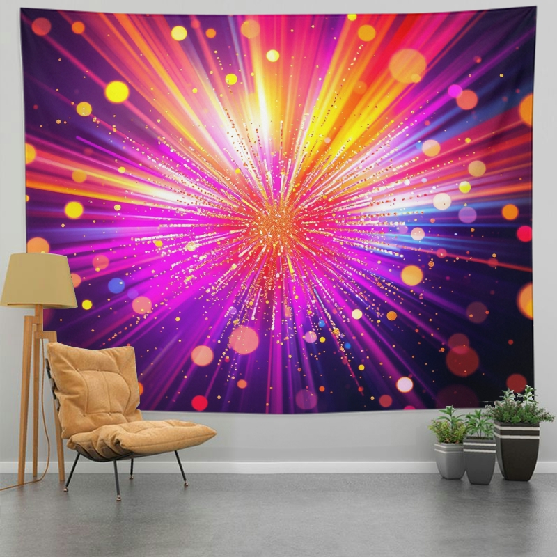 GooTPa Cyberpunk Firework Dreamy Shimmering Light Pattern Tapestry ...