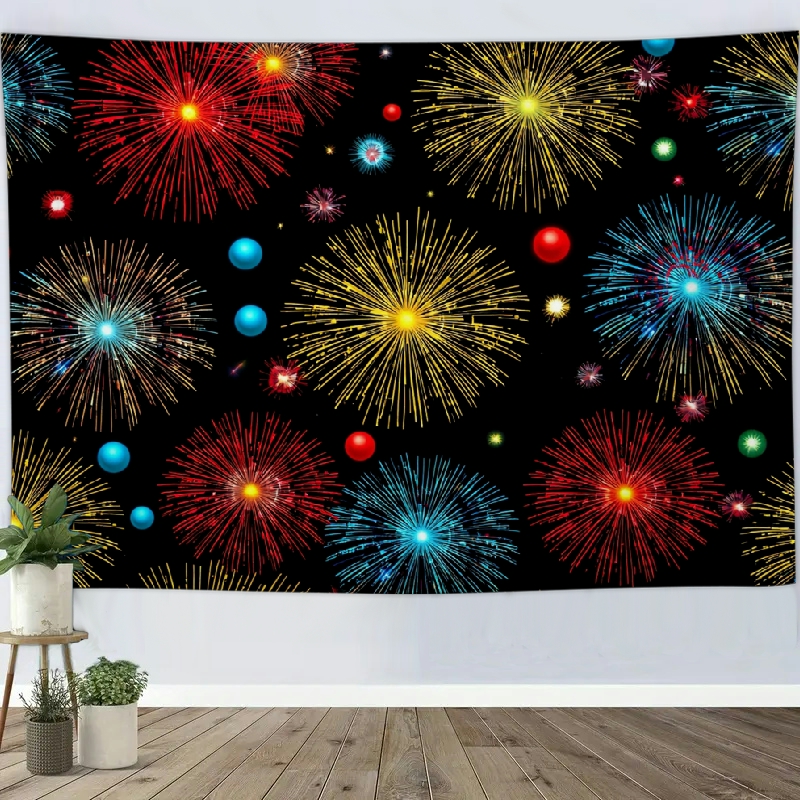 GooTPa Fireworks Theme Art Decoration Tapestry, Festival Celebration ...