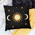GooTPa Linen Cushion Covers Triple Moon With Central Sun Throw Pillow ...