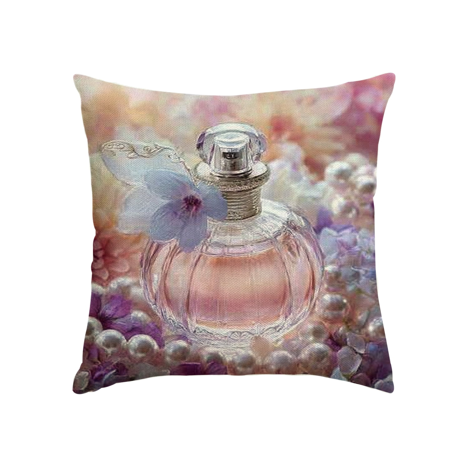 GooTPa Vintage-Inspired Elegant Perfume Bottle Pillow Covers, Cozy ...