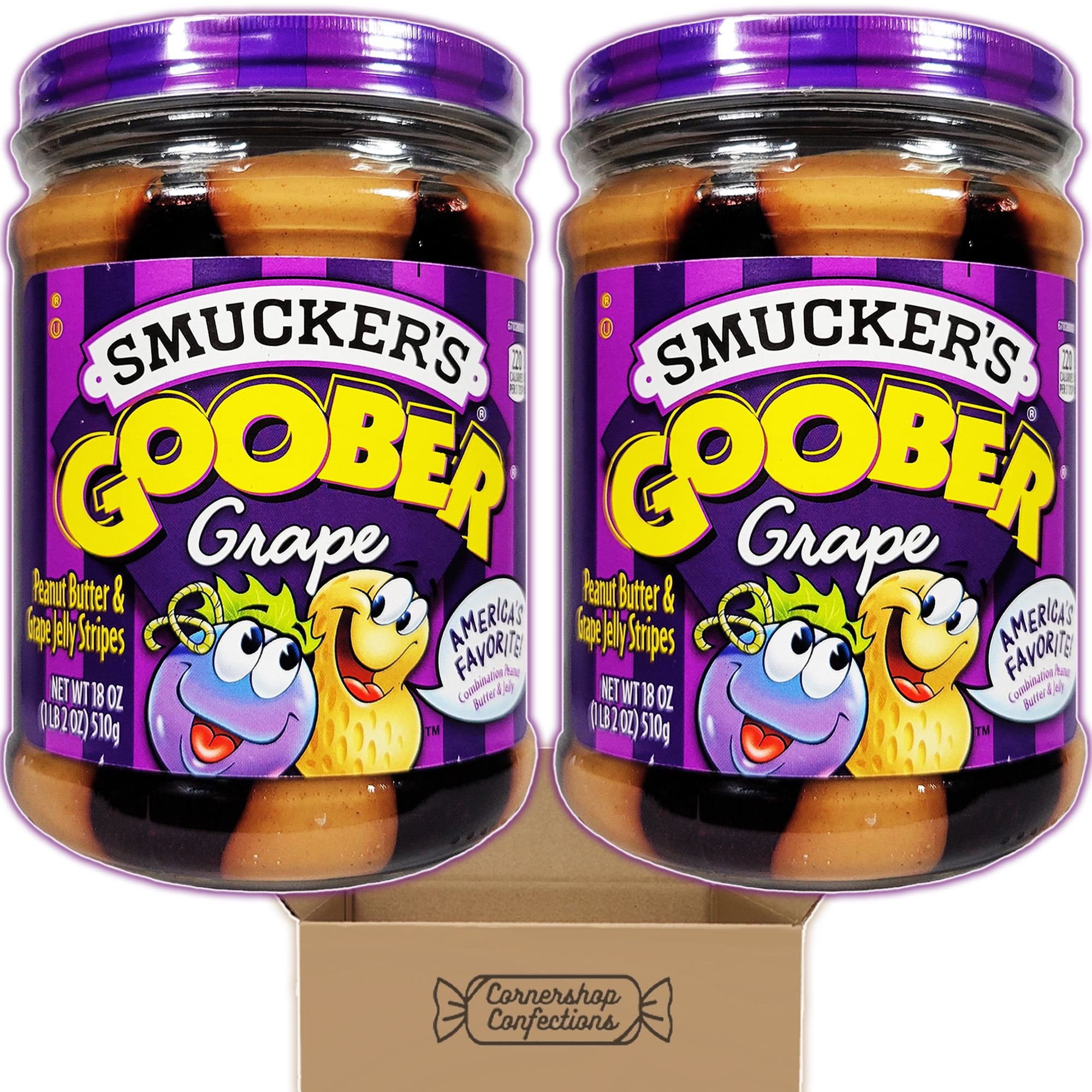 Goober Peanut Butter and Grape Jelly 2 Jar Bundle - 36 ounces Total ...