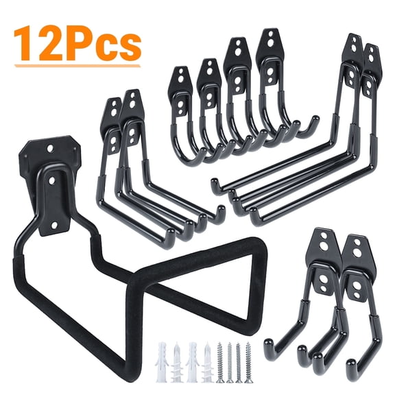 PYYAN-6 Pack Garage Hooks Heavy Duty with Anti-Slip Coating, Steel ...