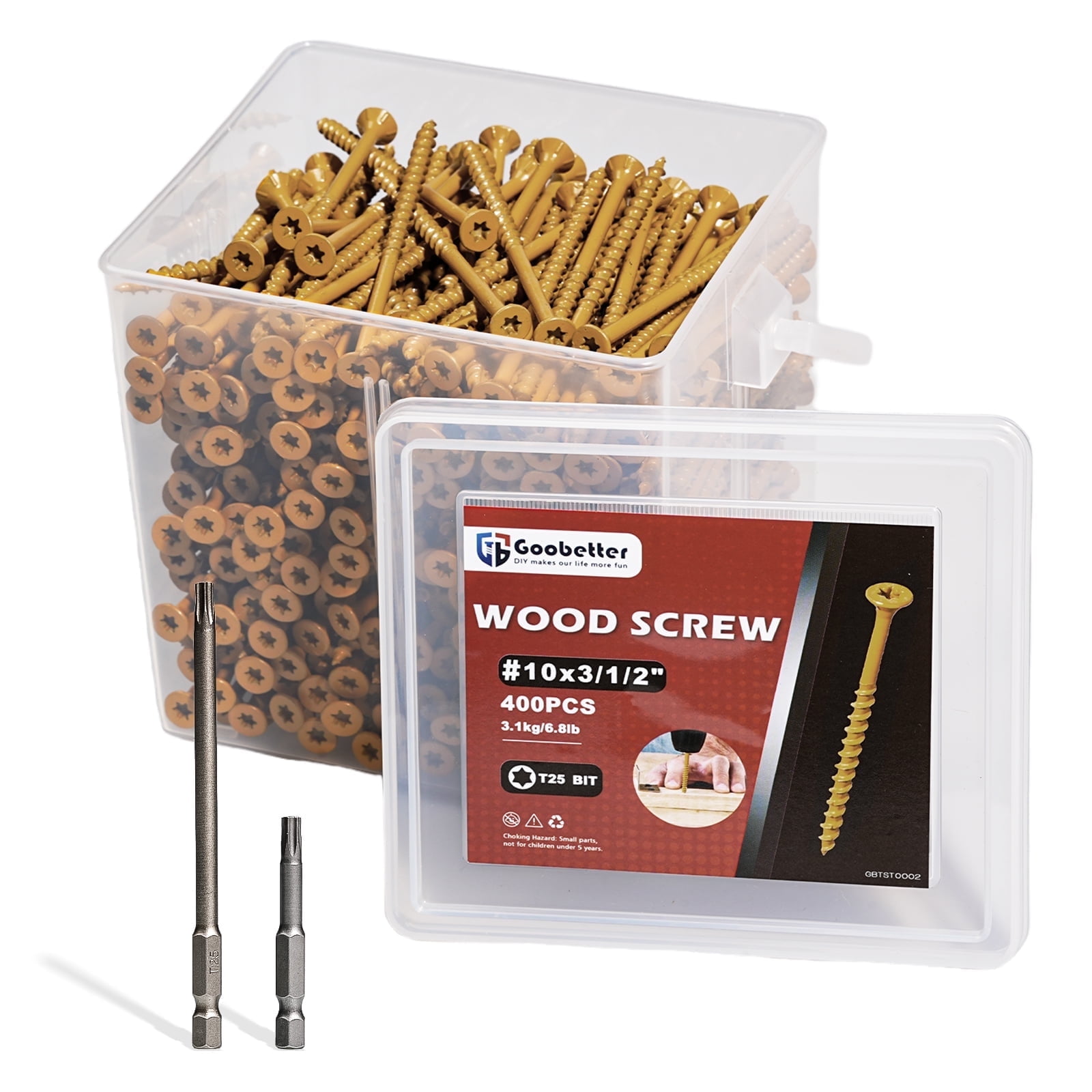 Goobetter Wood Screws Deck Screws 3 Inch, Torx Screws Construction ...