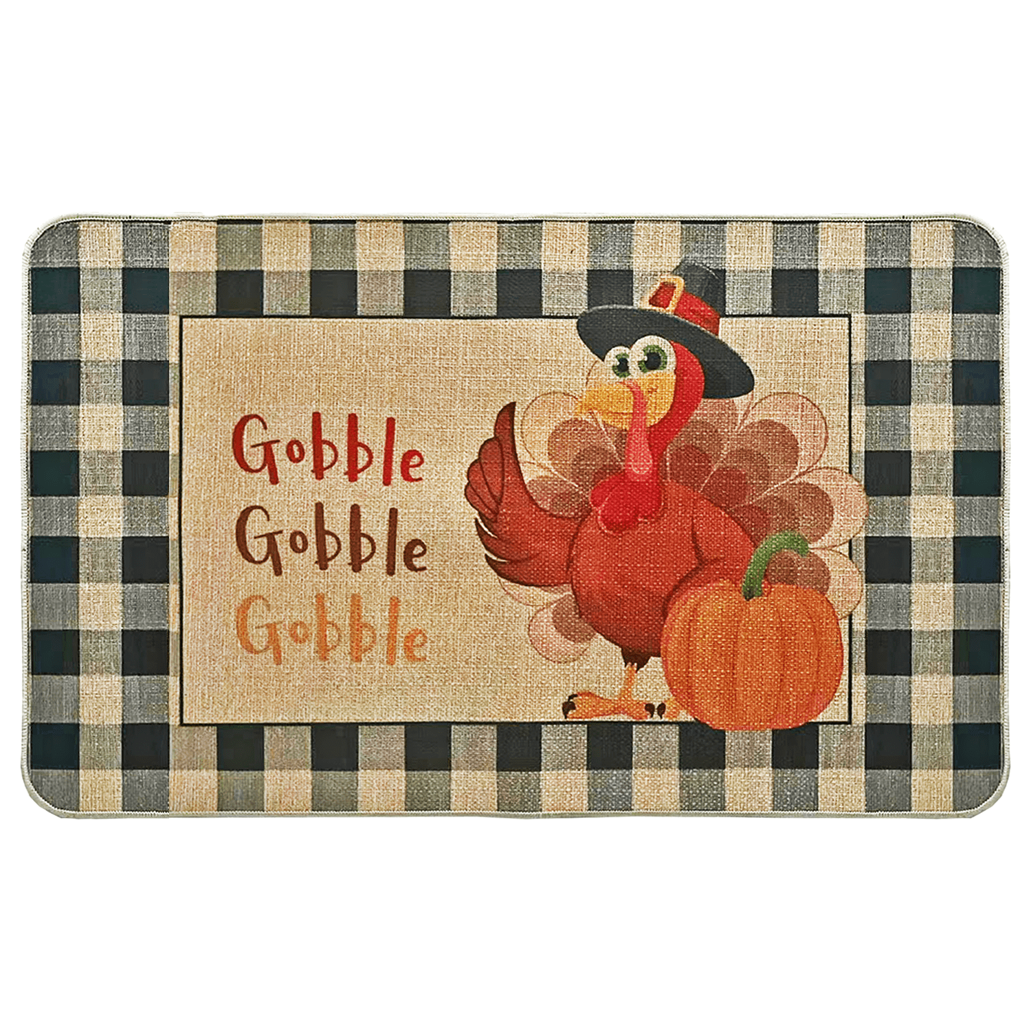 Gooble Gooble Thanksgiving Door Mat,Fall Holidays Thanksgiving Day Non ...