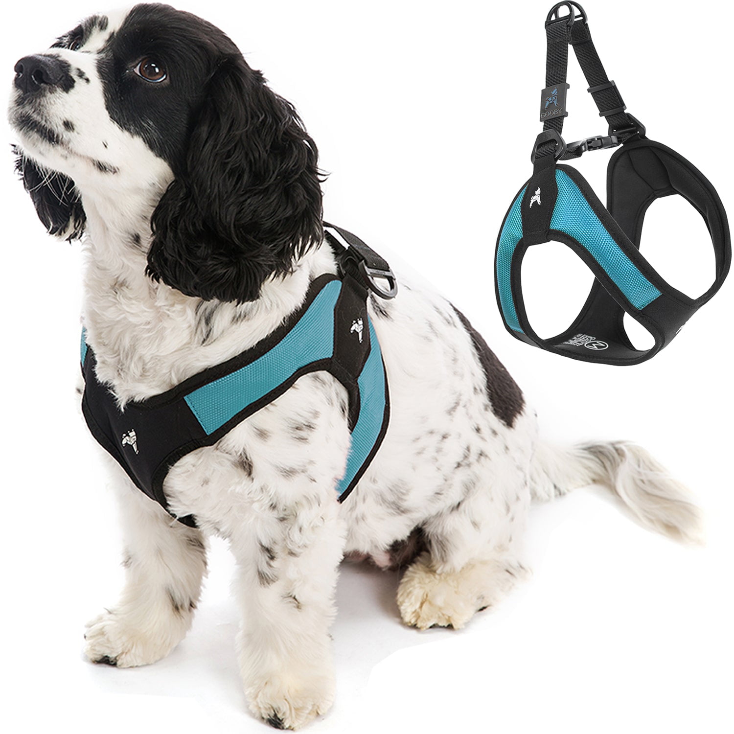 Gooby Escape Free Easy Fit Step-In Harness, Turquoise, Small, Designed ...