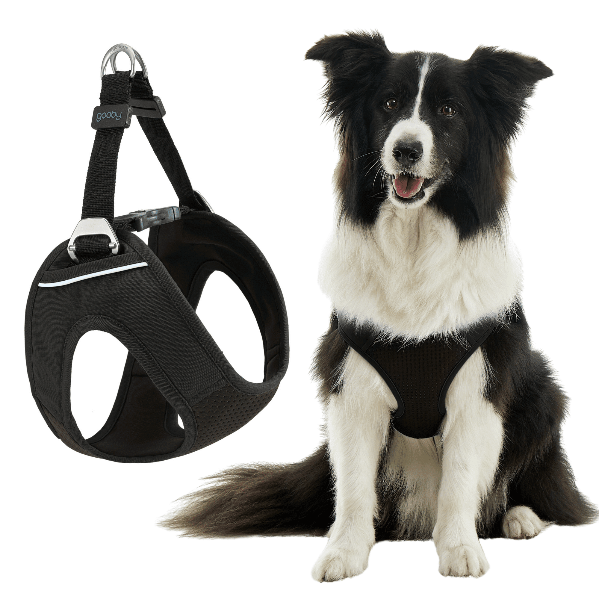 Gooby Escape Free Easy Fit Plus Harness - Las Vegas Black, Large ...