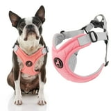 Gooby Memory Foam Step-In Harness - Pink, Medium - Scratch Resistant ...