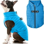 Gooby Padded Vest Dog Jacket - Solid Red, Large - Warm Zip Up Dog Vest ...