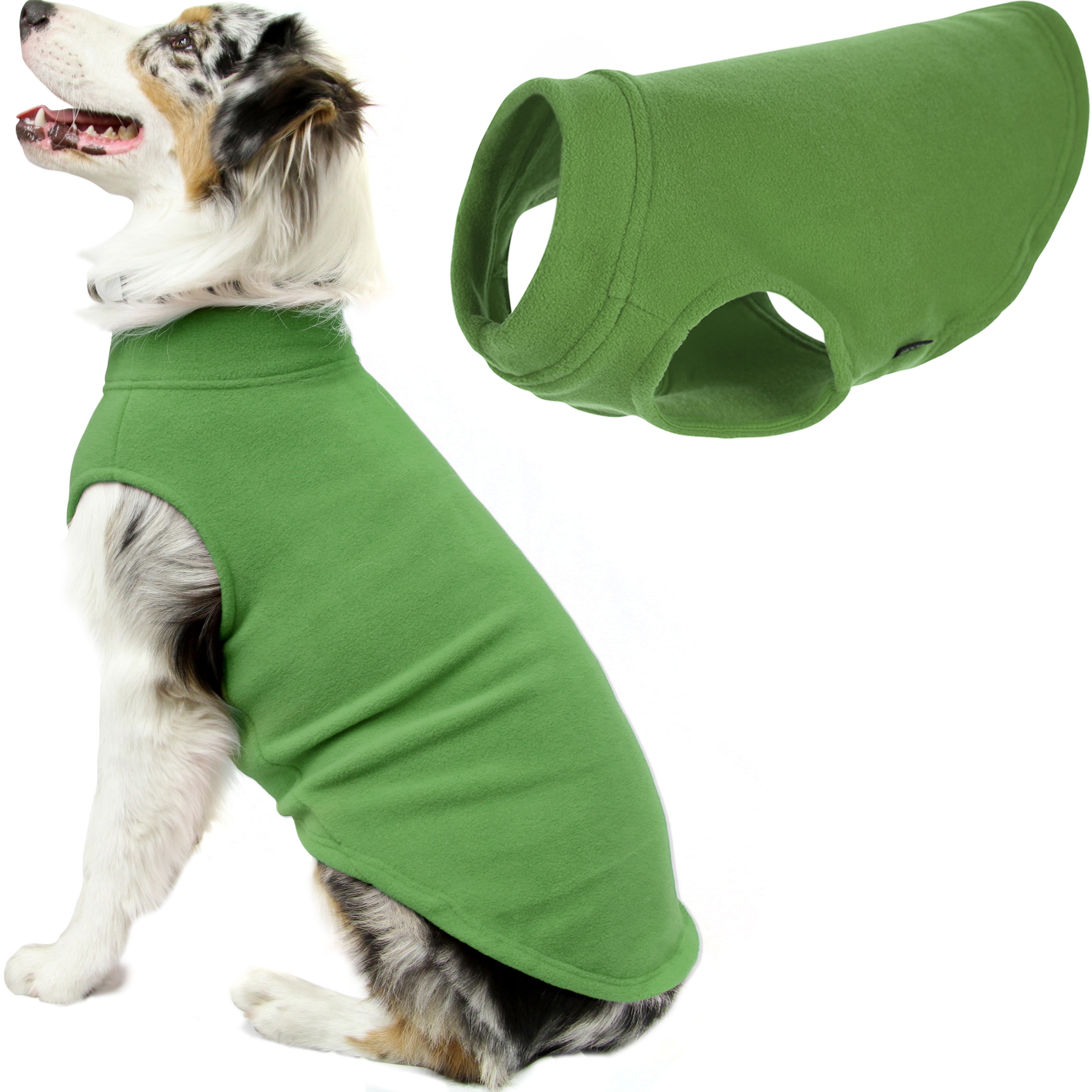 Gooby Stretch Fleece Vest - Grass Green, 3X-Large - Warm Pullover ...