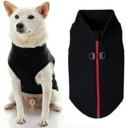 Gooby Padded Vest Dog Jacket - Solid Red, Large - Warm Zip Up Dog Vest ...
