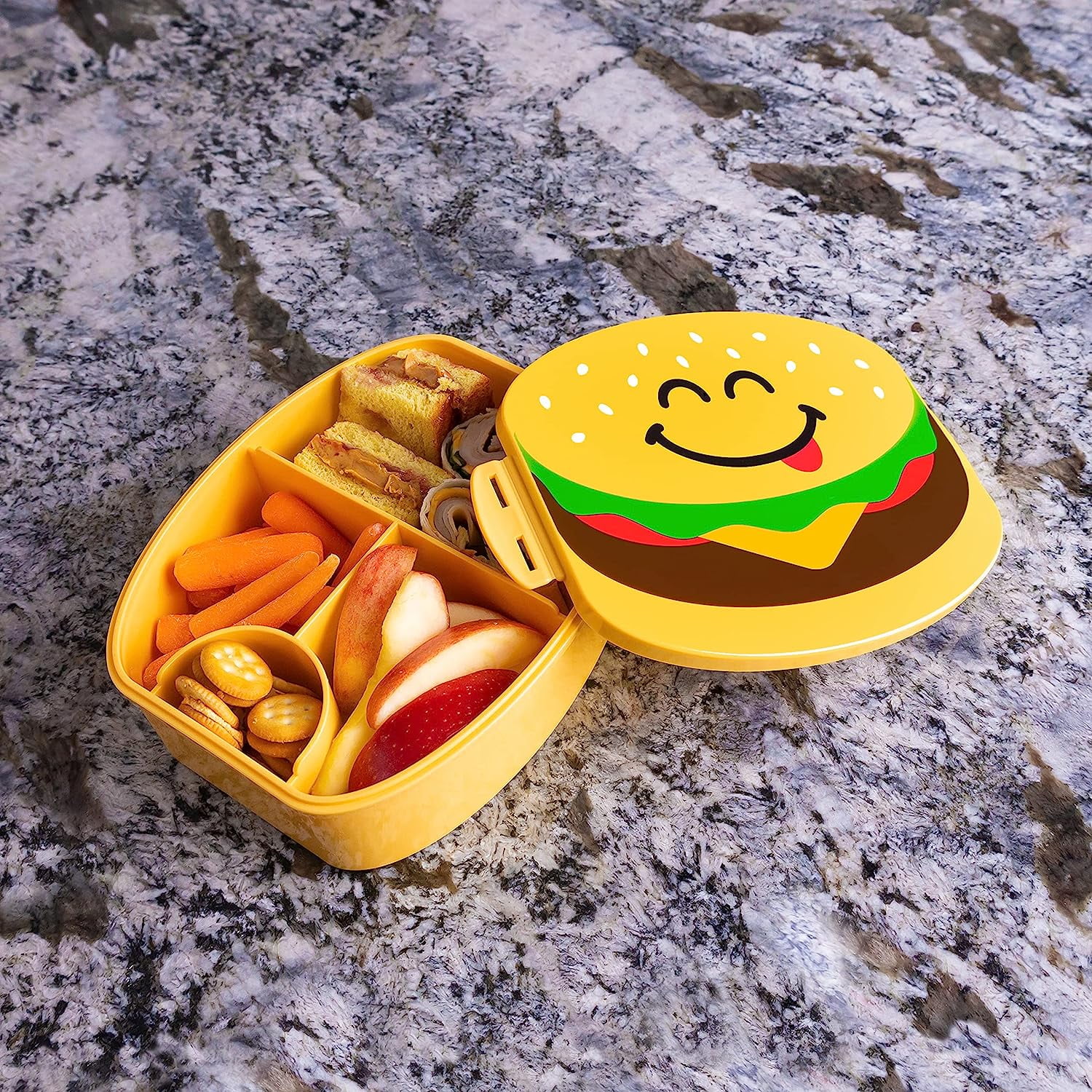 Good Banana Burger Kids Childrens Lunch Box - Leak-Proof, 4-Compartment ...