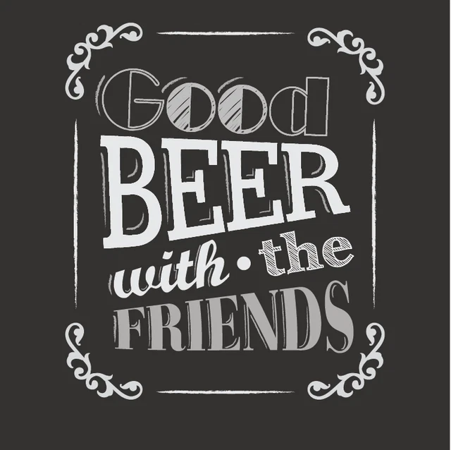 Good Beer With The Friends Slogan Car Sticker Phone Decal Water Bottle ...
