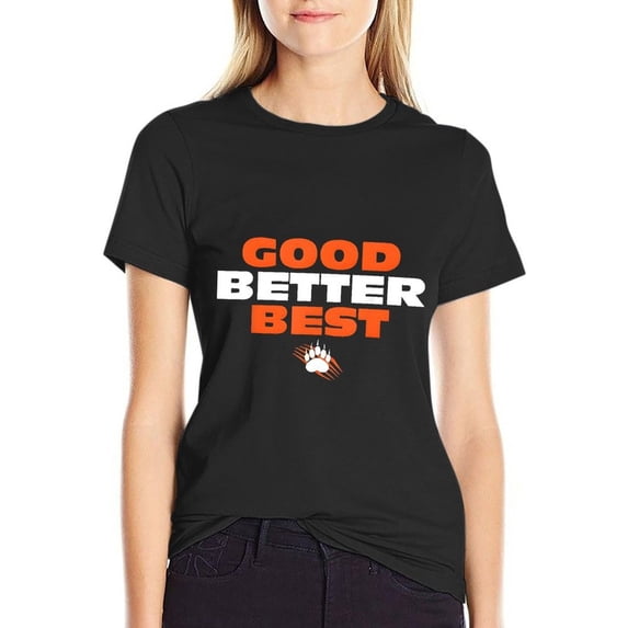Good Better Best Bears Women’s Short Sleeve Cotton T-Shirt HD Graphic ...