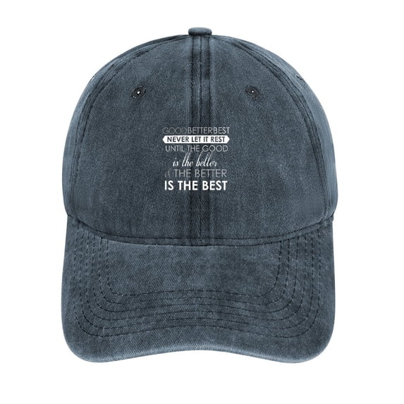 Good Better Best Never Let It Rest Navy Hat Adjustable Funny Fashion ...