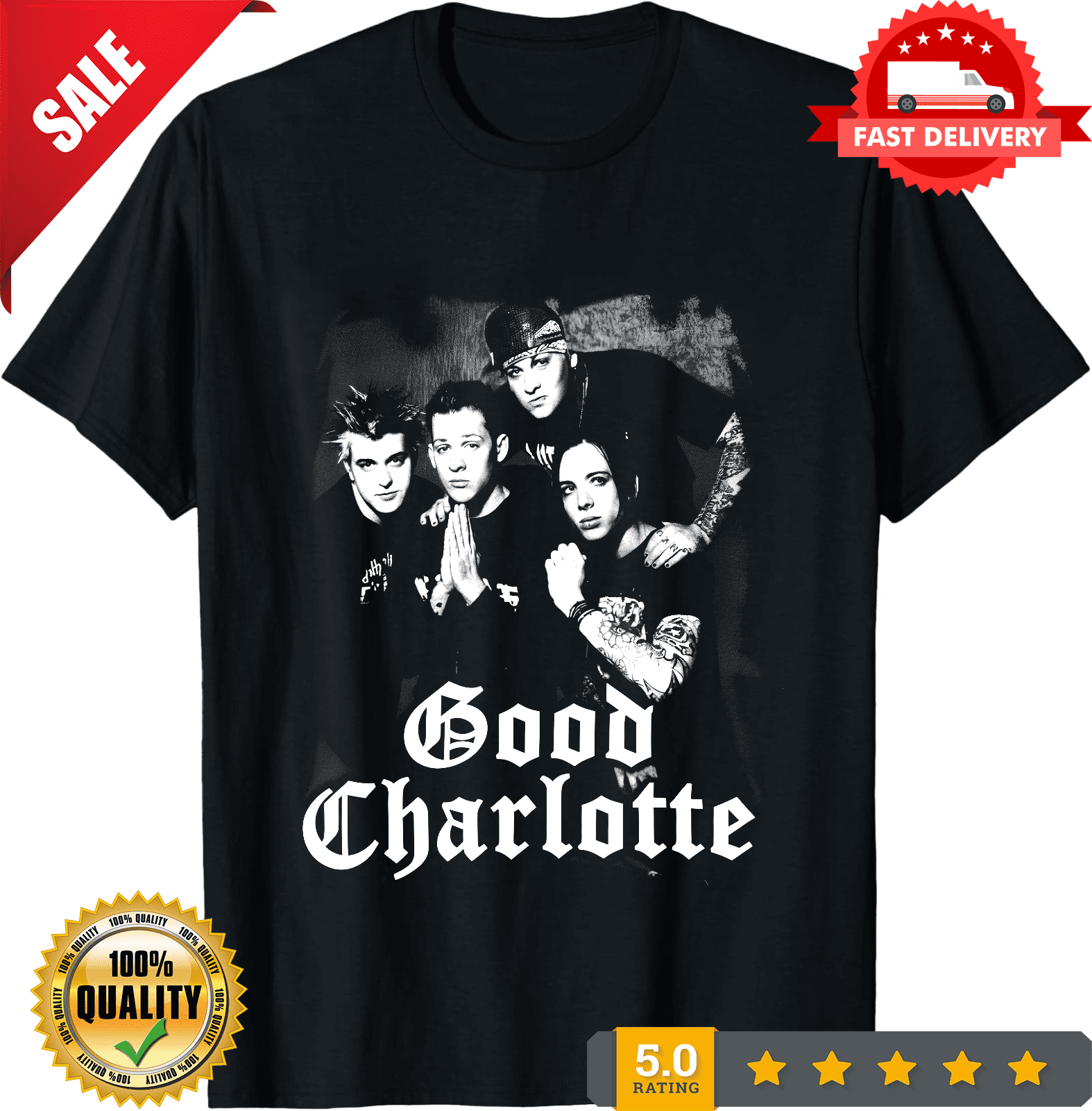 Good CHARLOTTE band heavy Cotton Size S To 4XL Shirt Adults, LIMITED ...