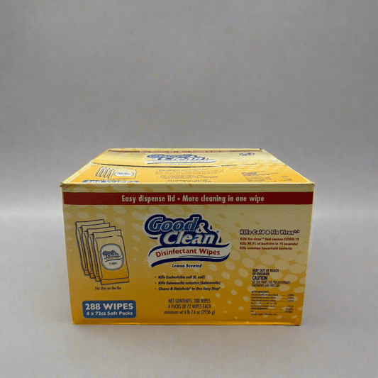 Good & Clean Bulk Disinfectant Wipes - Lemon Scented - 288 Wipes (4 ...