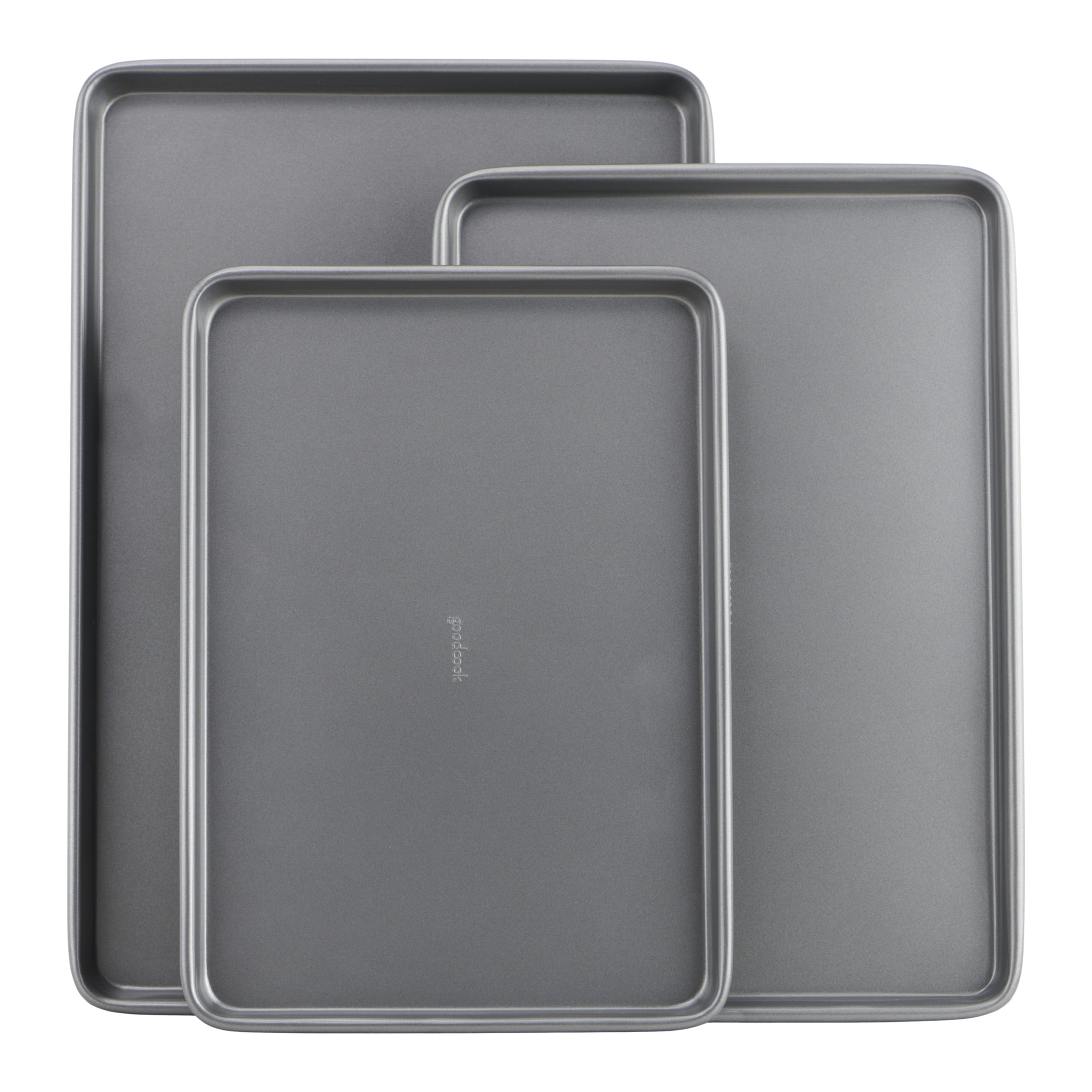 GoodCook Everyday Nonstick Steel 3pc Baking Sheet Set, 11" x 17", 15" x ...