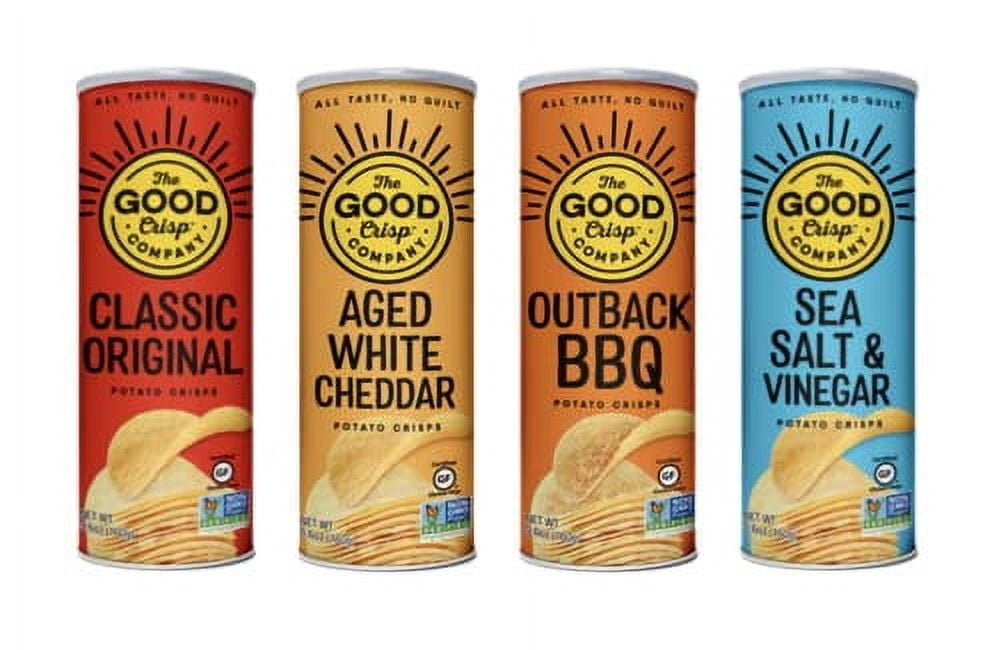 The Good Crisp Company, Potato Chips Variety Pack, 5.6 Ounce Canisters ...