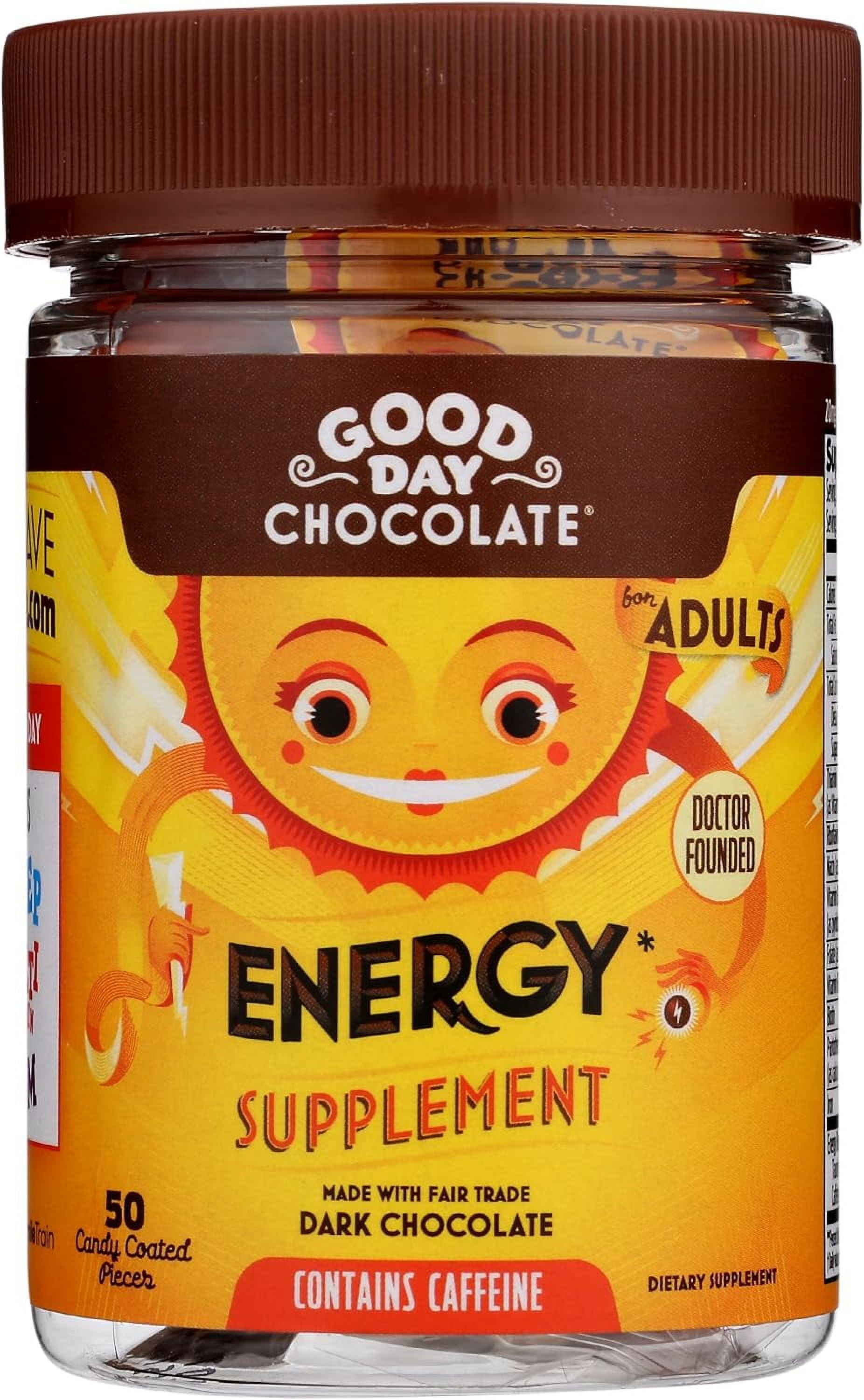 Good Day Chocolate Adults Energy Supplement 50 Candy Coated Pieces ...