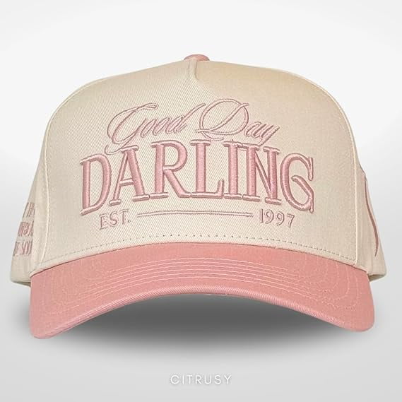 Good Day Darling Hat, Trendy Embroidered Baseball Cap With Romantic ...