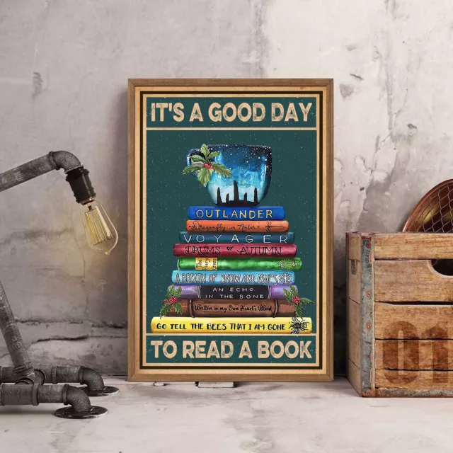 It'S A Good Day To Read Book Vintage Poster, Outlander Book Poster Art ...