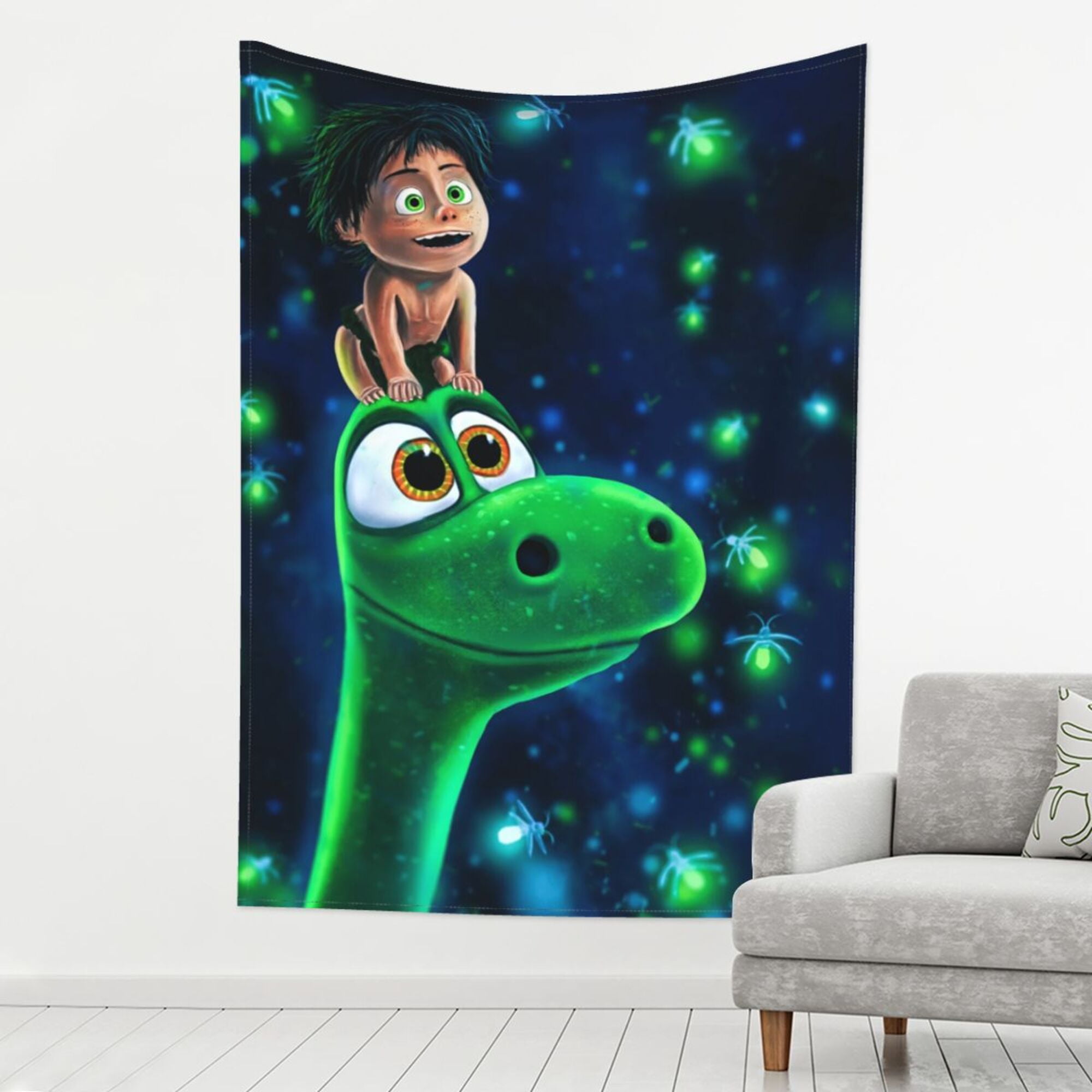The Good Dinosaur Tapestry Cartoon Print Wall Art Hanging Tapestry ...