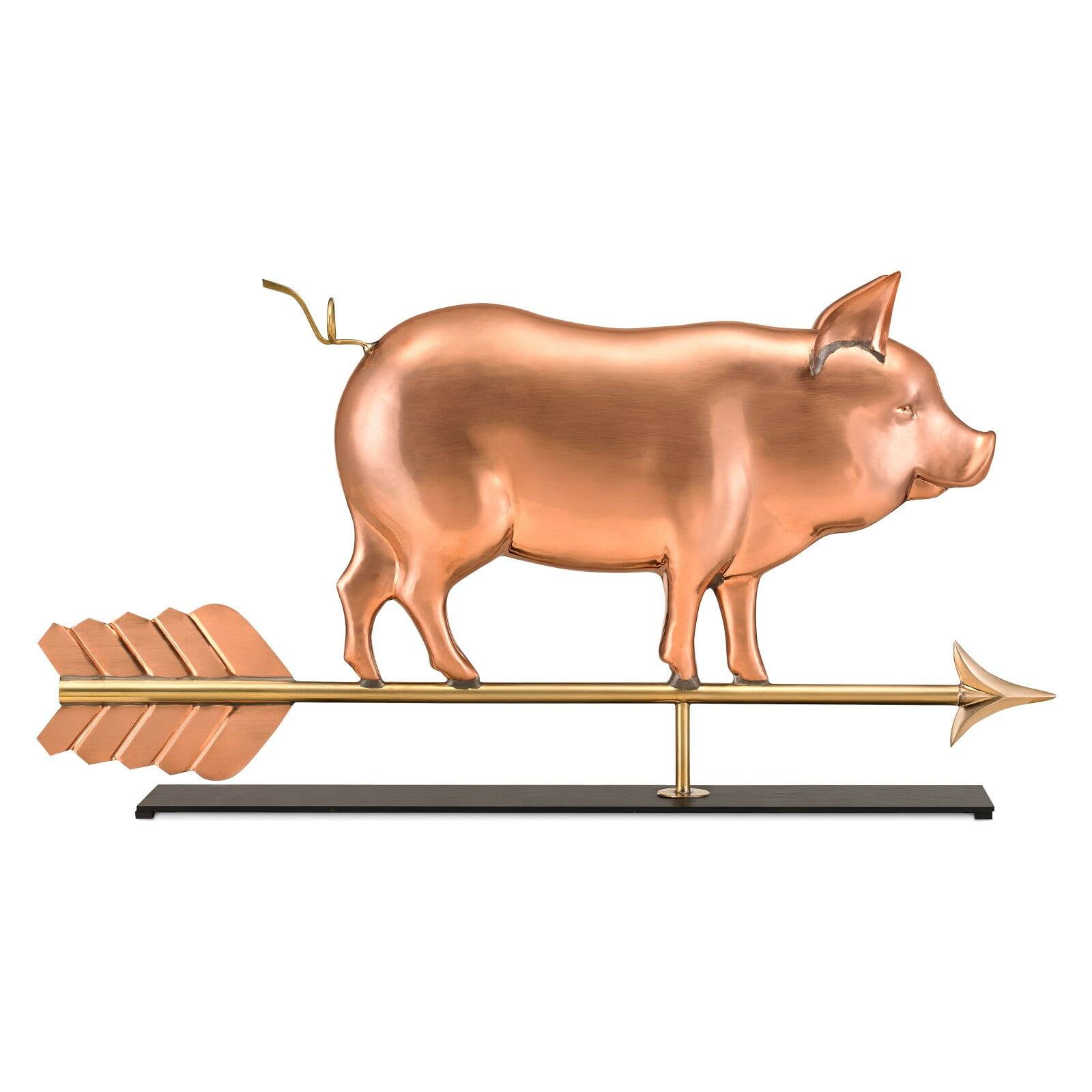 Good Directions Country Pig Table Top Décor, Pure Copper - 29"L ...