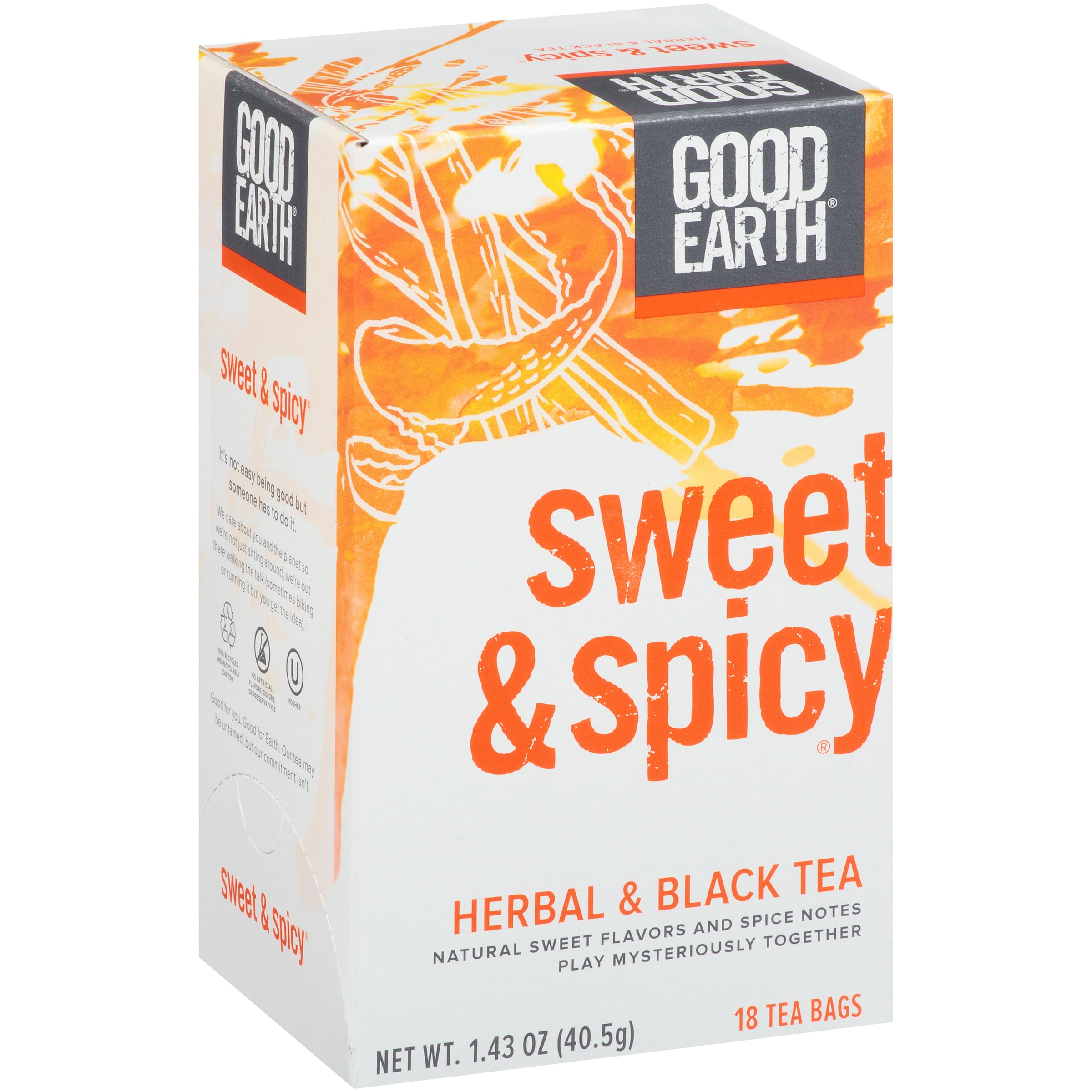Good Earth Original Herbal & Black Tea, Sweet & Spicy with Peppermint ...