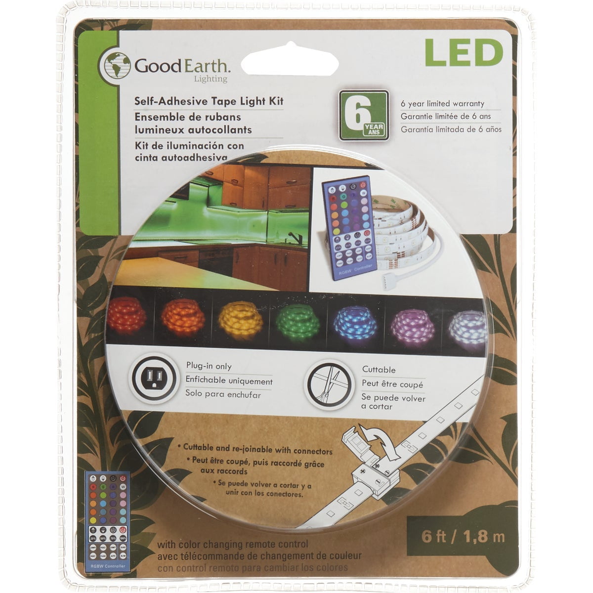TAPE LIGHT REEL LED 6FT RGBW 4 Pack - Walmart.com