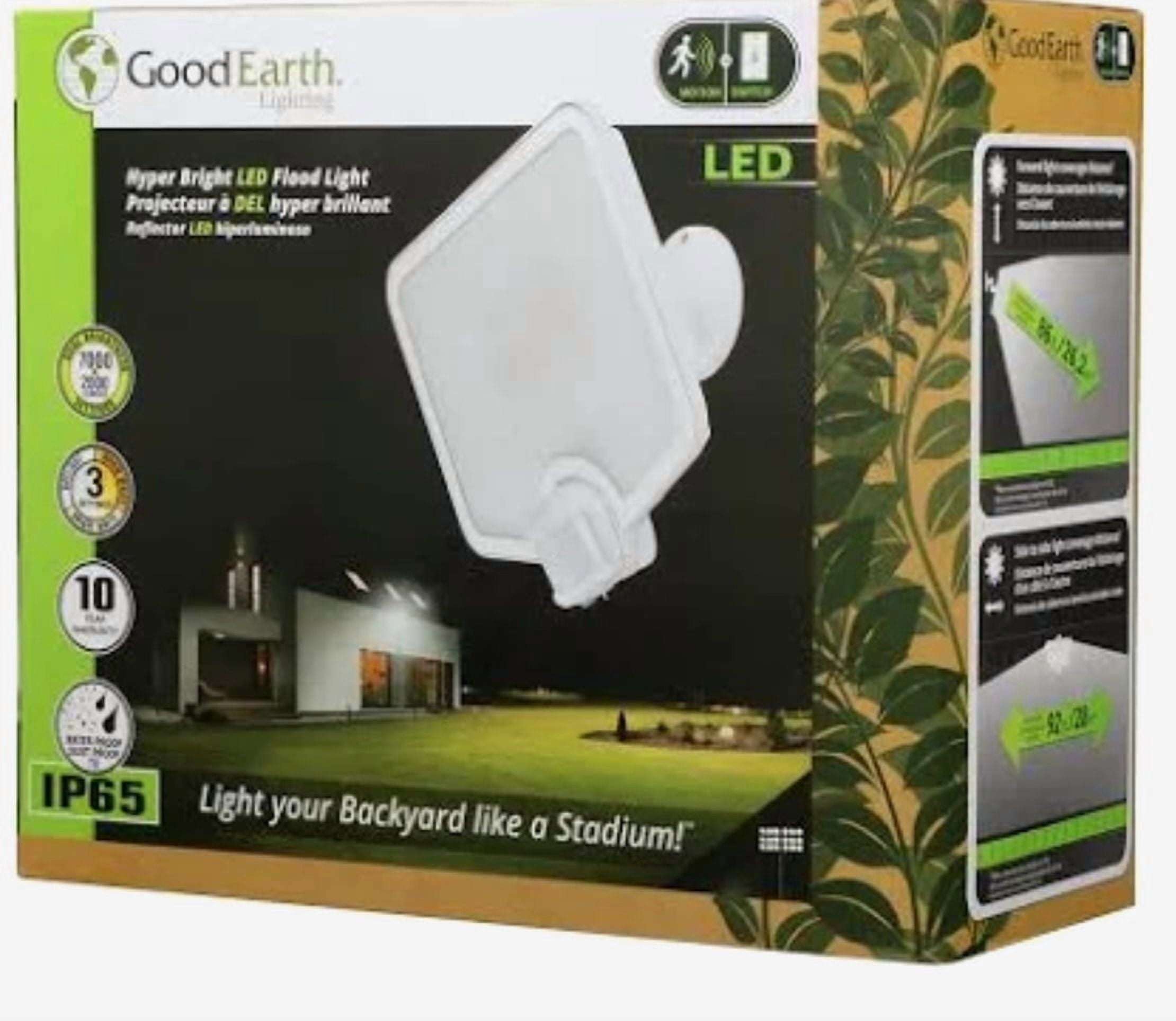 Good Earth Lighting Hyper Bright LED Motion‑Activated Outdoor Flood ...