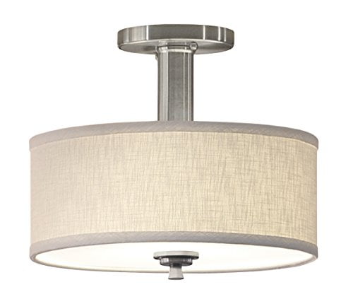 Good Earth Lighting Valencia Semi-Flush Ceiling Light - 23W Fluorescent ...