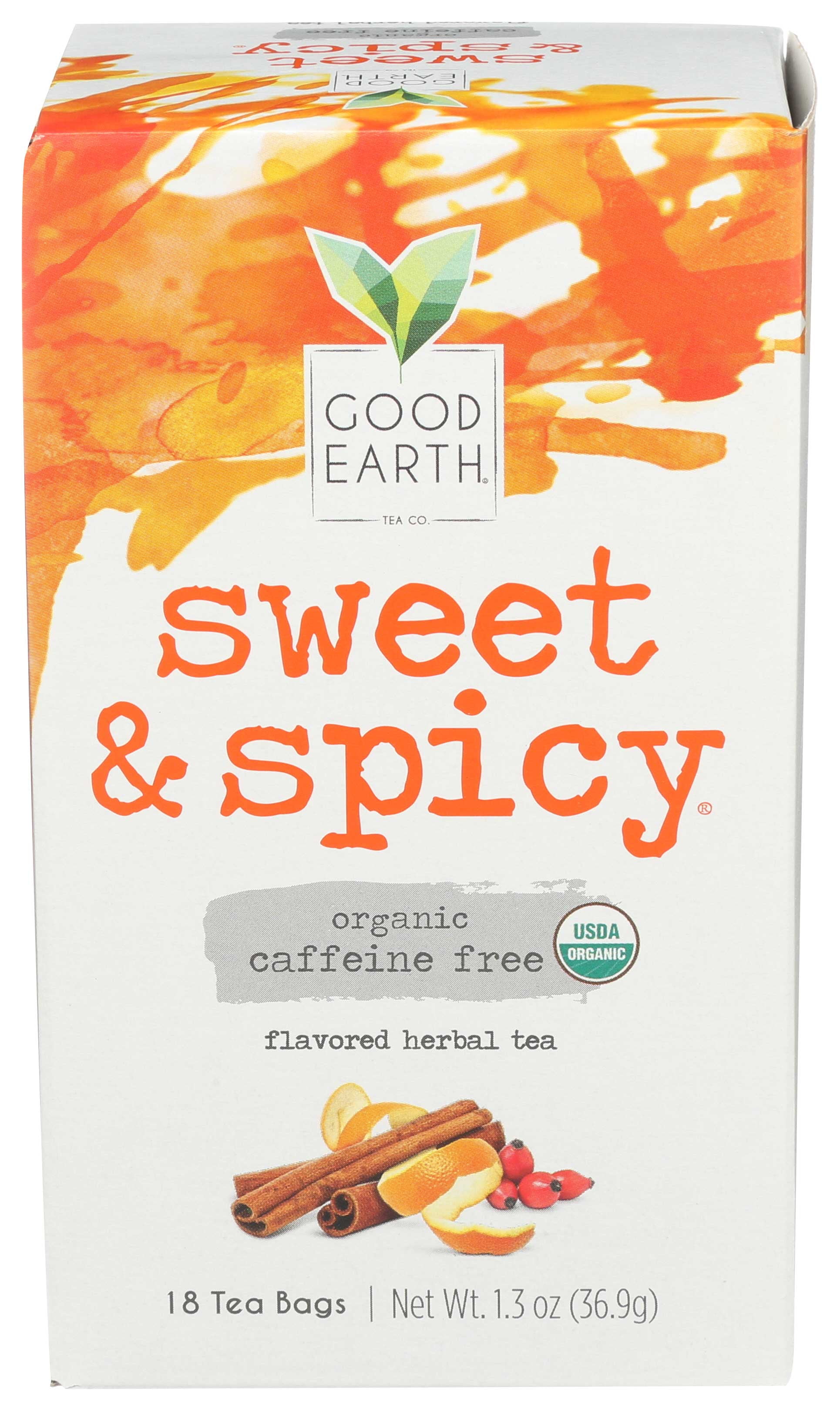 Good Earth Products Organic Original Sweet and Spicy Herbal Tea, 1.3 ...